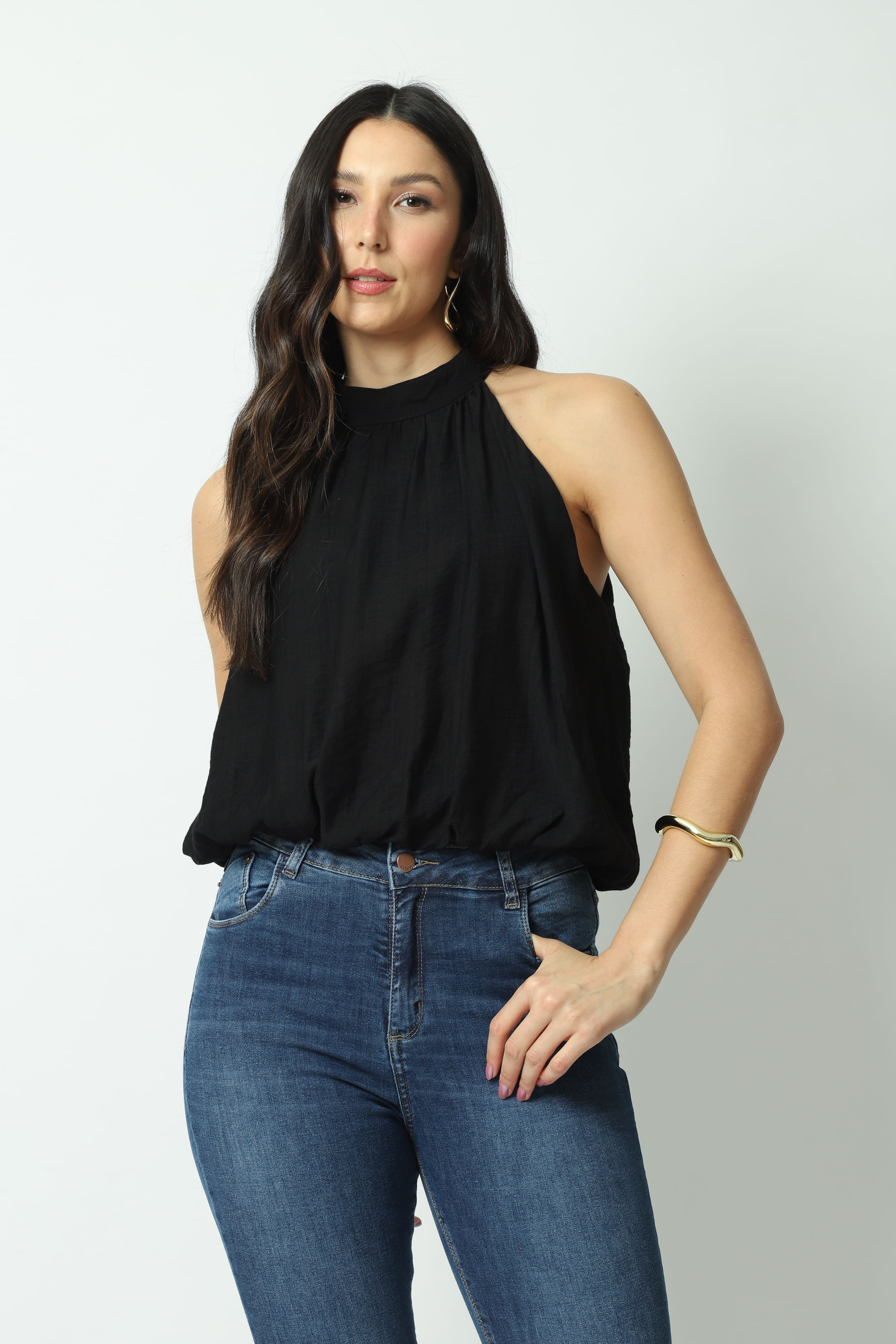 Blusa Balonê Preto - Gazzy